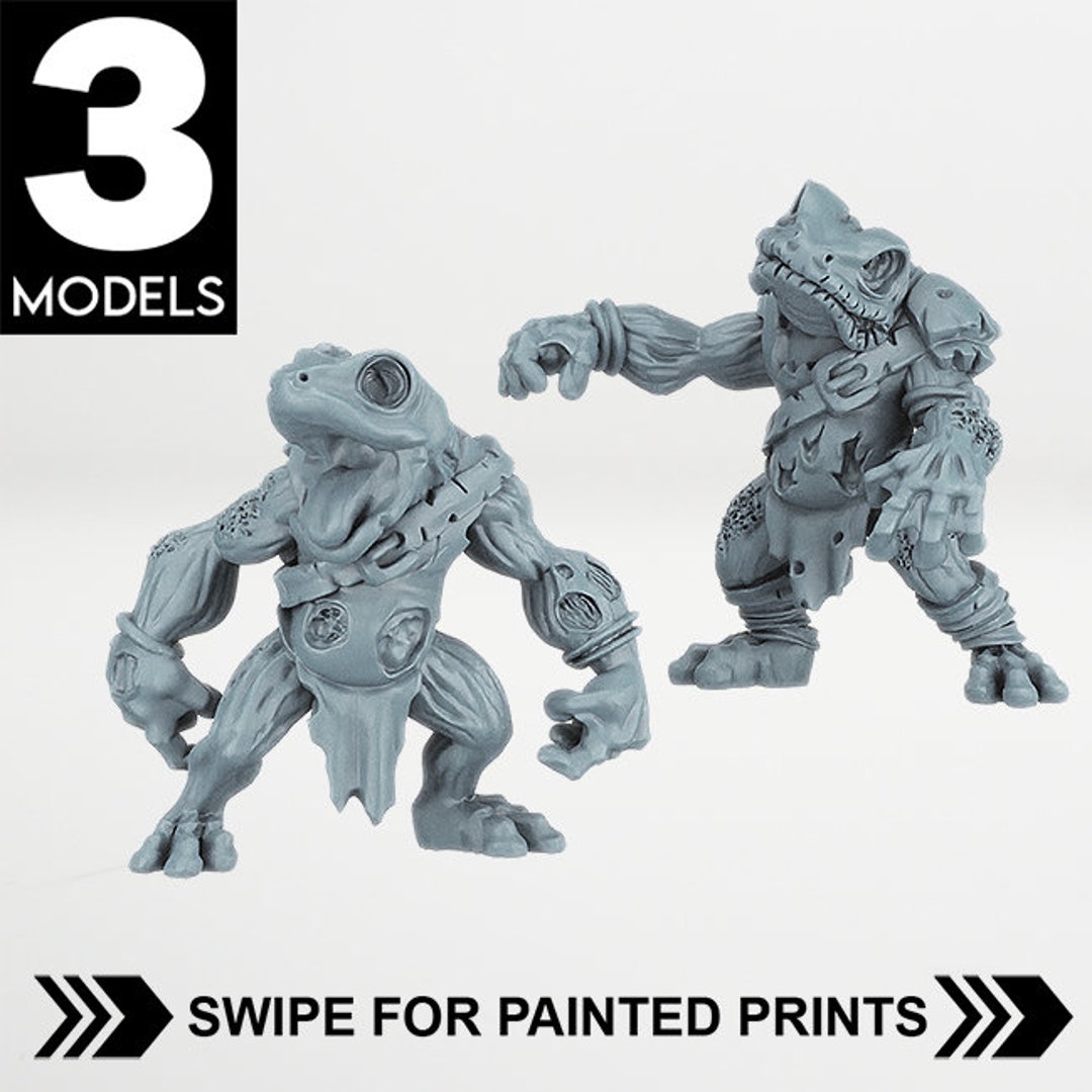 J18 UNDEAD FROG FOLK Fantasy: Frostgrave, Pathfinder, D&D, Resin ...