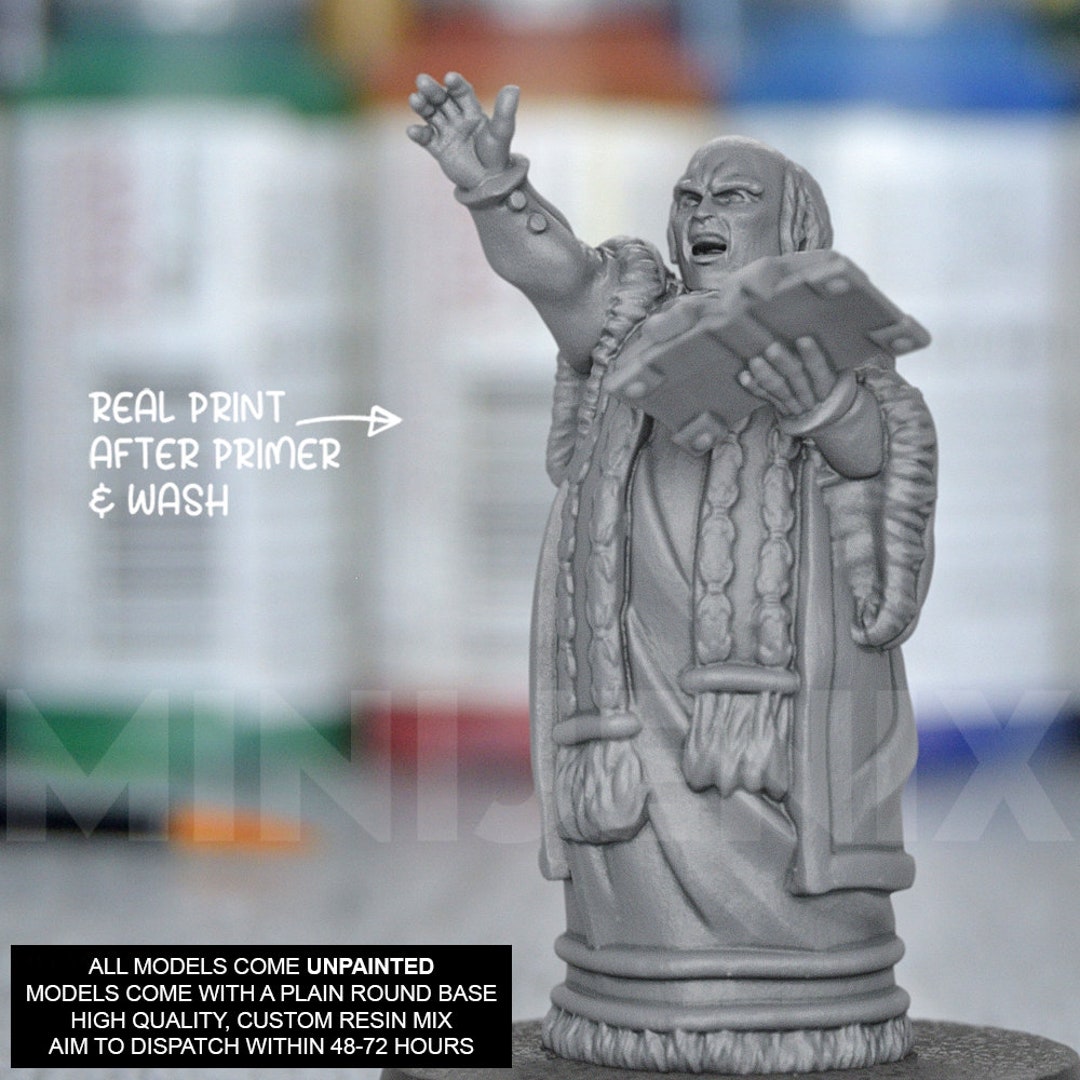 ANGRY PRIEST NPC Fantasy: D&D, Frostgrave, Resin Miniature 28mm 32mm ...