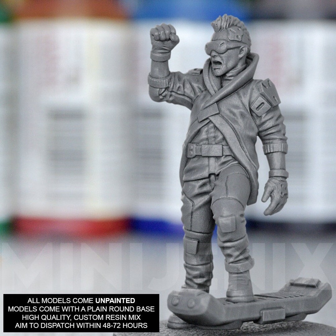 C36 FUTURE SKATER Sci-fi: Shadowrun, Cyberpunk, Resin Miniature 28mm ...