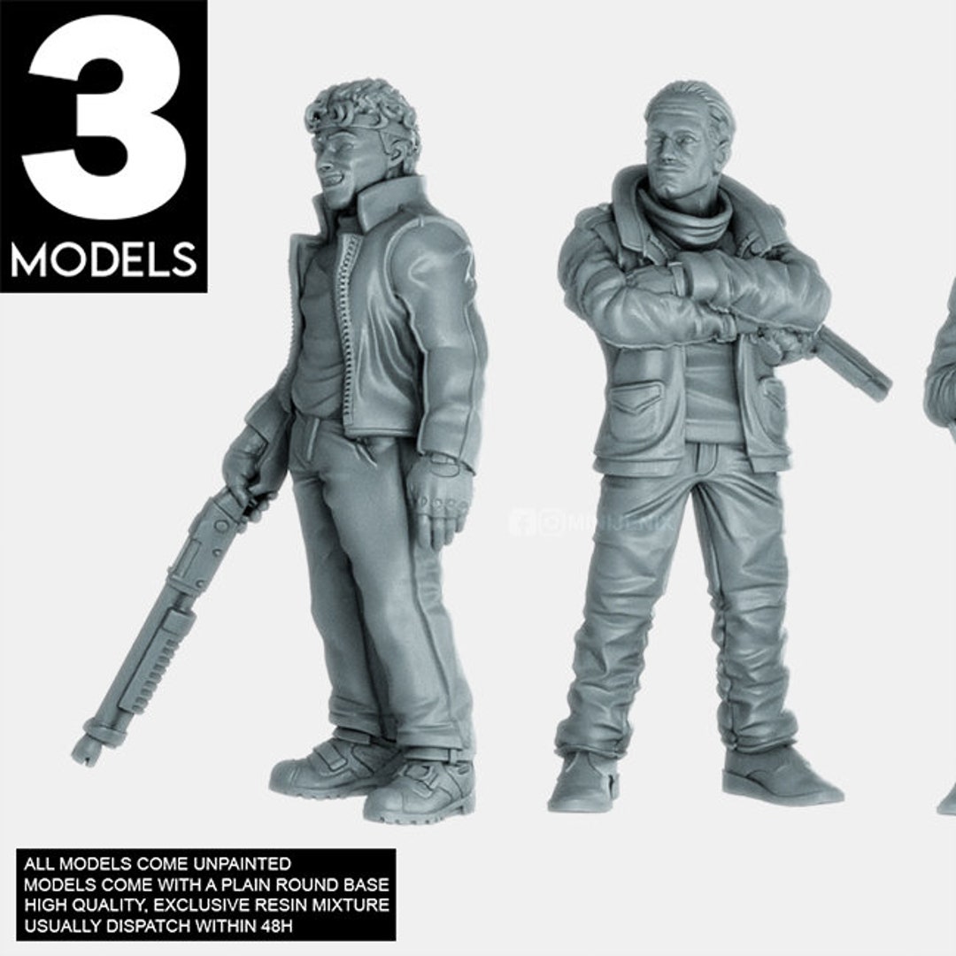 80s MOVIE THUGS Sci-fi: Shadowrun, Cyberpunk, Resin Miniature 28mm 32mm ...