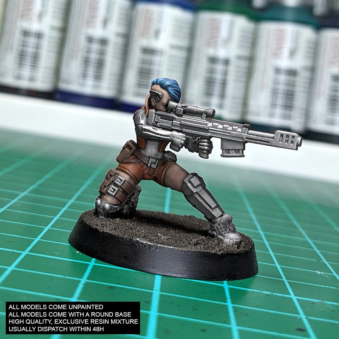 CYBERPUNK ASSASSIN Scifi: Infinity, Shadowrun, 3D Resin Miniature 28mm ...
