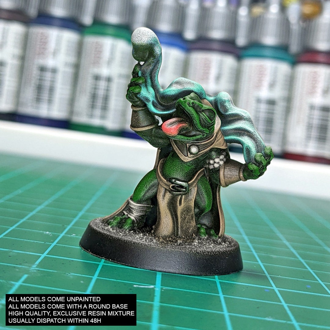 FROG MYSTIC MAGE Fantasy: Frostgrave, Pathfinder, D&D, Resin Miniature ...