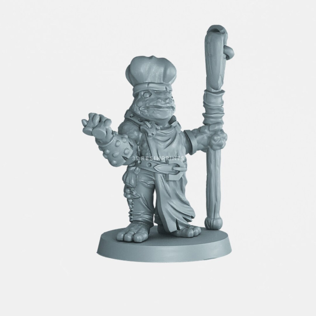 FROG CHEF NPC Fantasy: D&D, Frostgrave, 3D Resin Miniature 28mm 32mm ...