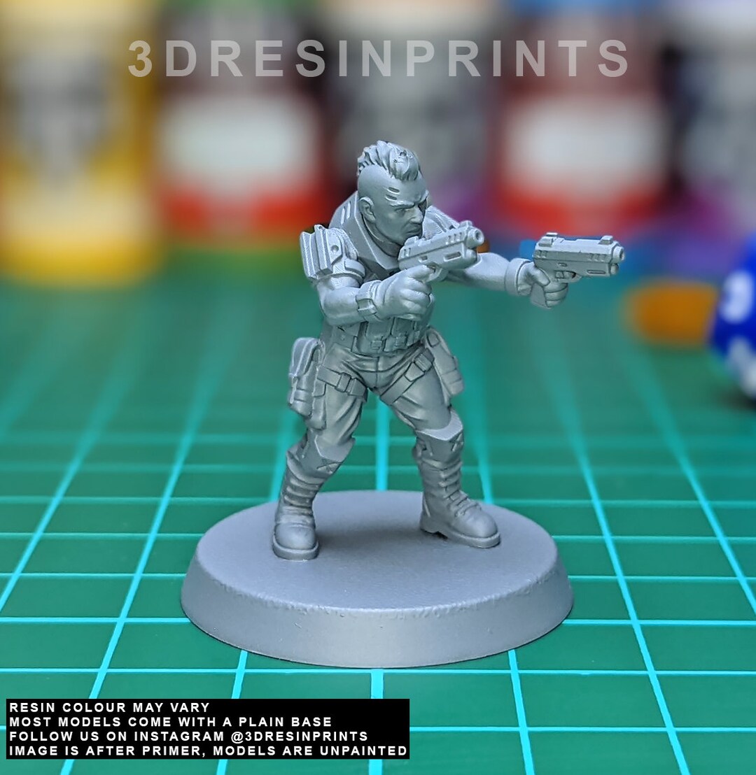 C30 MERC CYBORG Sci-fi: Shadowrun, Cyberpunk, Resin Miniature 28mm 32mm ...
