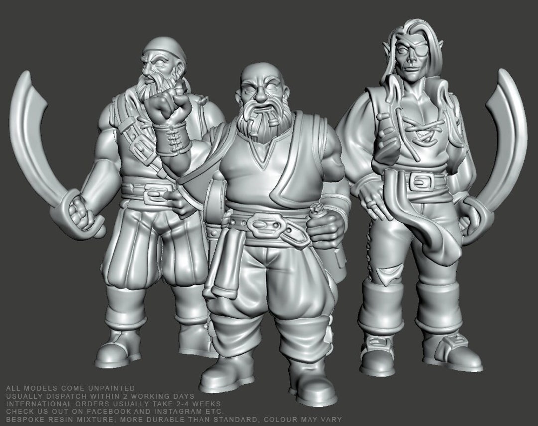 J05 PIRATE CREW Vae Victis Dnd Resin Tabletop Miniature 28mm 32mm - Etsy UK