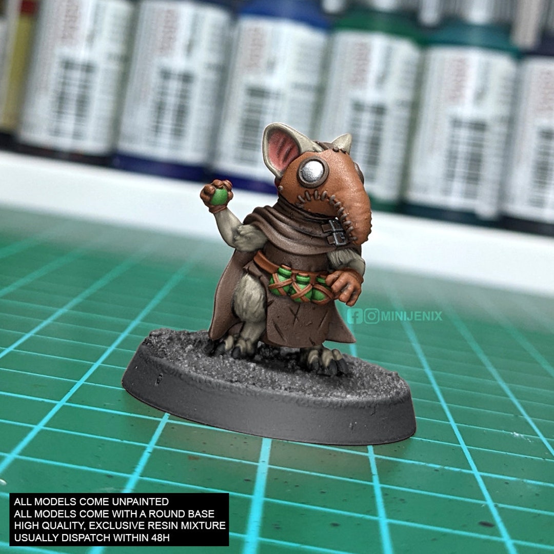 MOUSE PLAGUE DOCTOR Fantasy: Frostgrave, Pathfinder, D&D, Resin ...