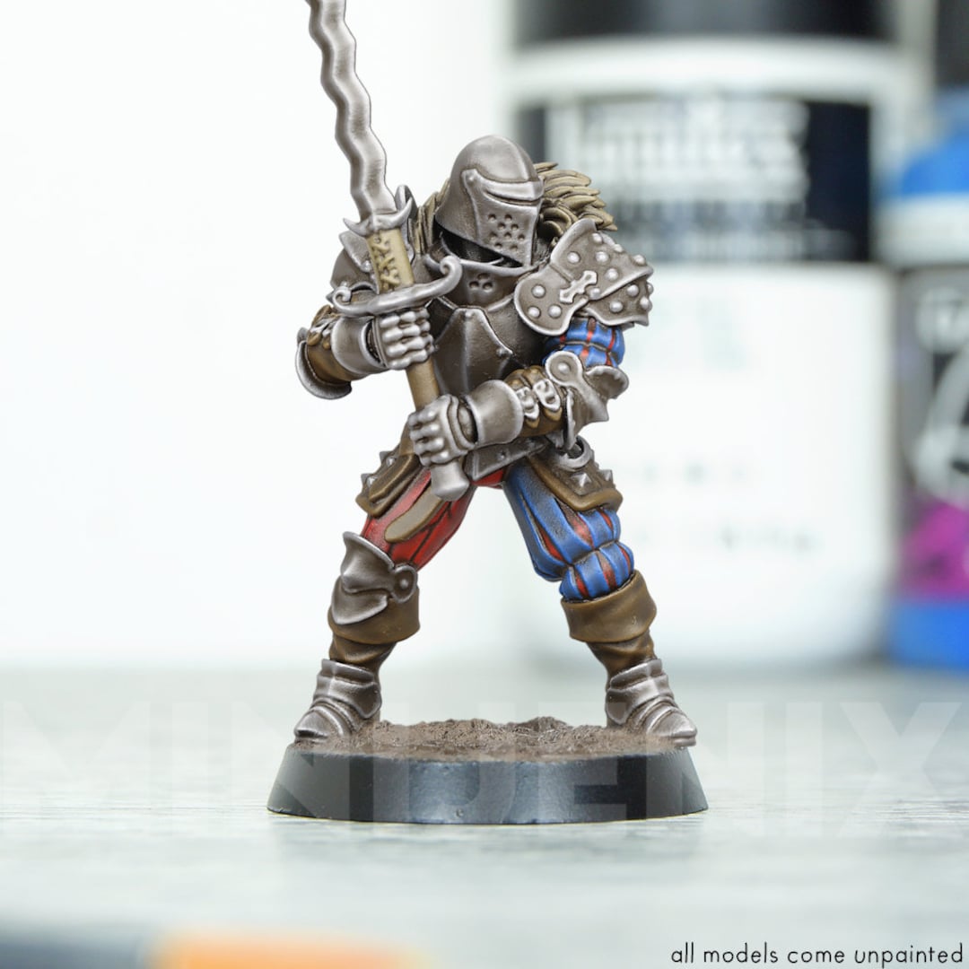 VANGUARD FIGHTER KNIGHT || Fantasy Tabletop Dnd Resin Miniature 28mm ...
