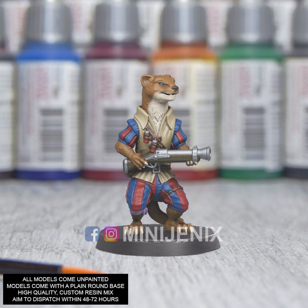 WEASEL WITCH HUNTER Fantasy: Frostgrave, Pathfinder, D&D, Resin ...