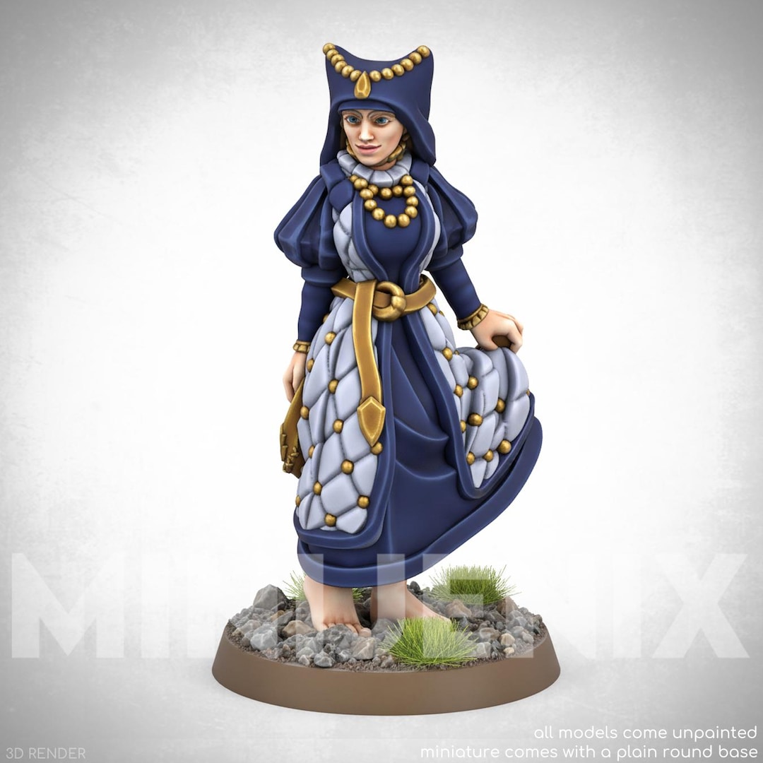 PRINCESS GIRL Fantasy Pin up Queen Resin Miniature 28mm 32mm G92 - Etsy