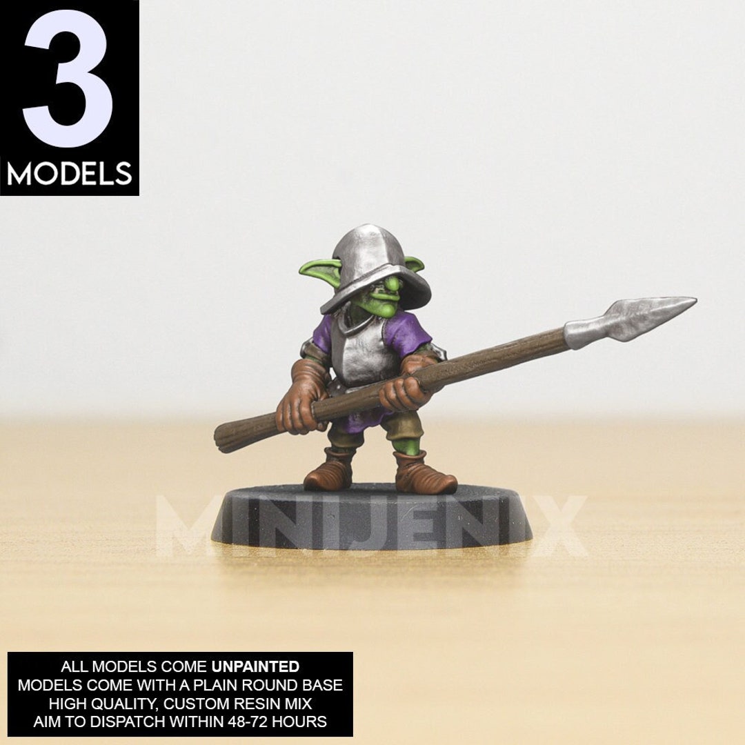 GOBLIN MERCENARY SET || Unpainted Fantasy Resin Tabletop Miniatures ...