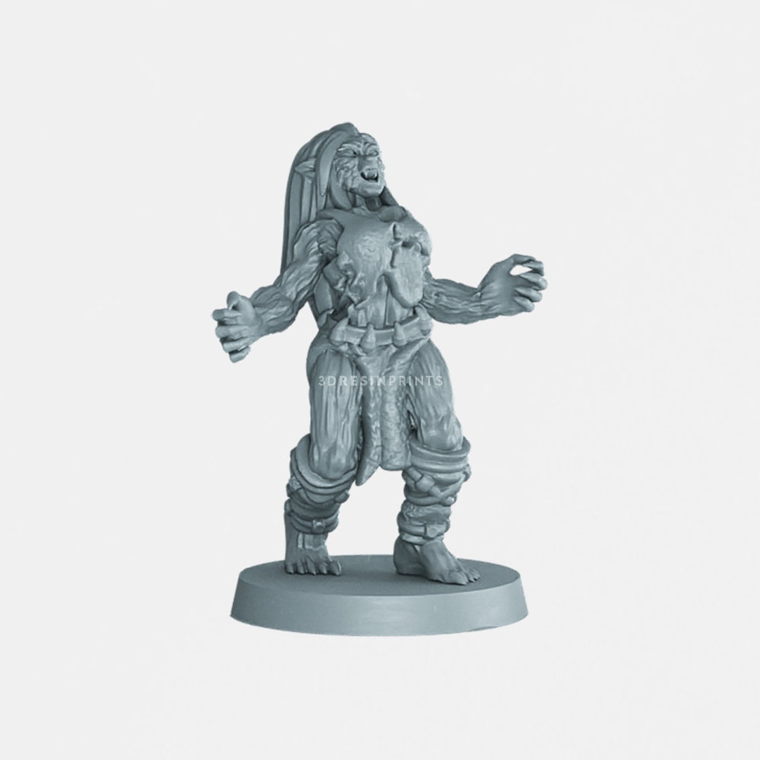 FEMALE WEREWOLF Fantasy: D&D Frostgrave 3D Resin Miniature - Etsy