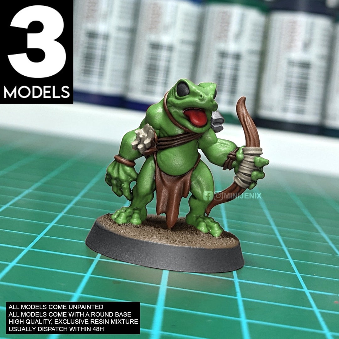FROG ARCHER SET Fantasy: Frostgrave, Pathfinder, D&D, Unpainted Resin ...