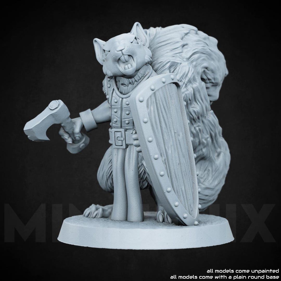 SQUIRREL WARRIOR Fantasy: Frostgrave, Animal, Pathfinder, D&D ...