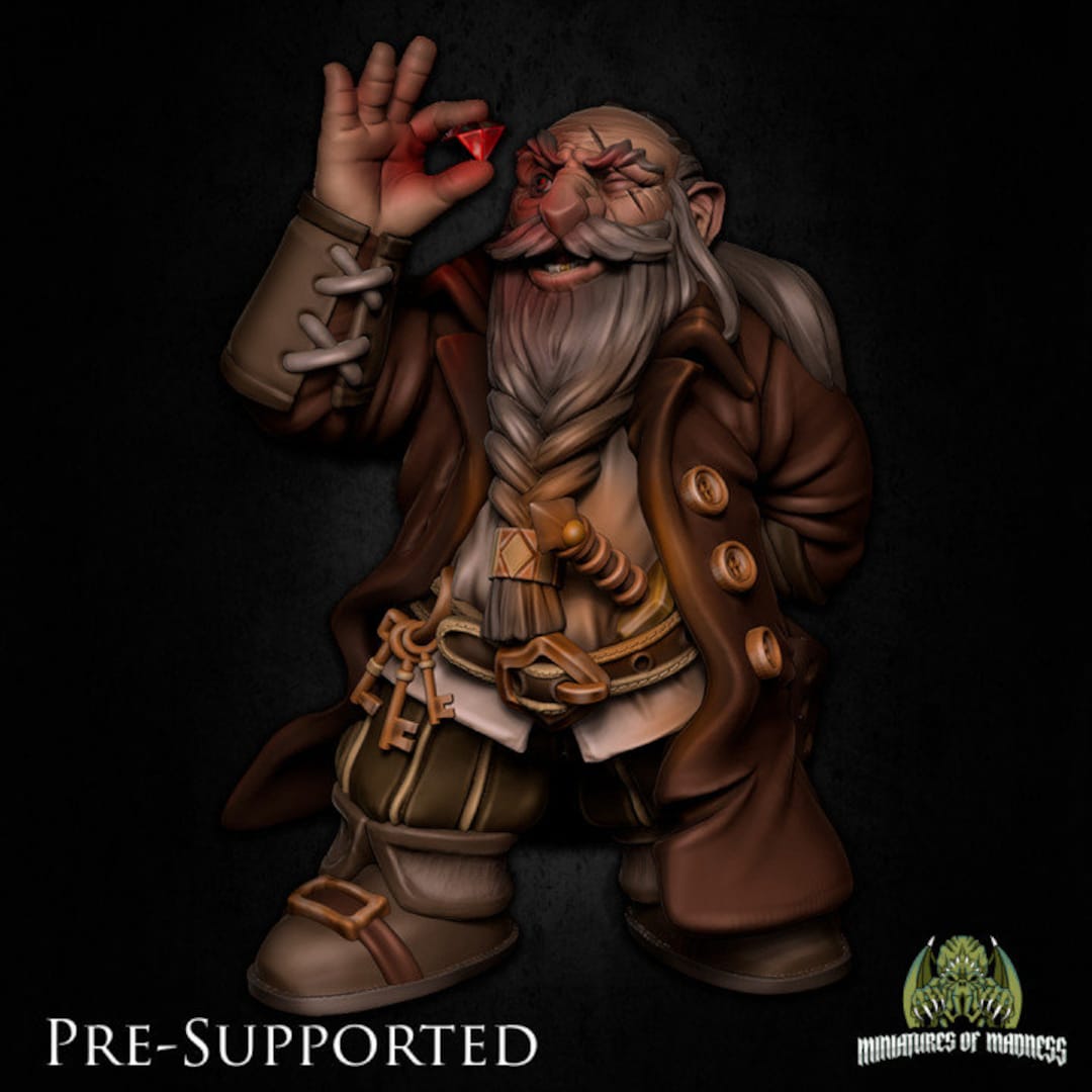 DWARF MERCHANT Fantasy: Npc, Thief, Townsfolk, Frostgrave, Unpainted ...