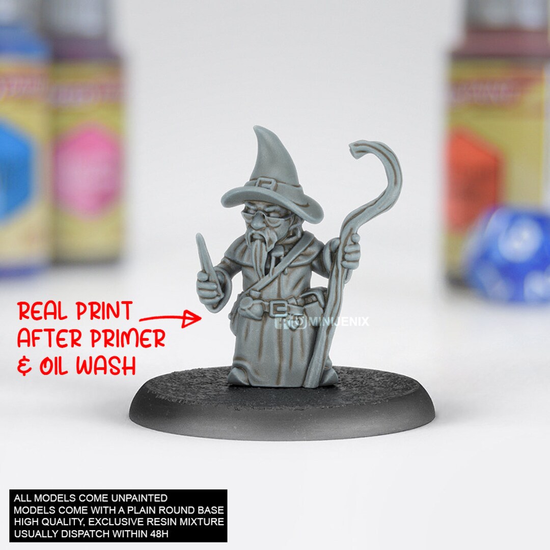 GNOME WIZARD Fantasy: Pathfinder Frostgrave 3D Resin - Etsy