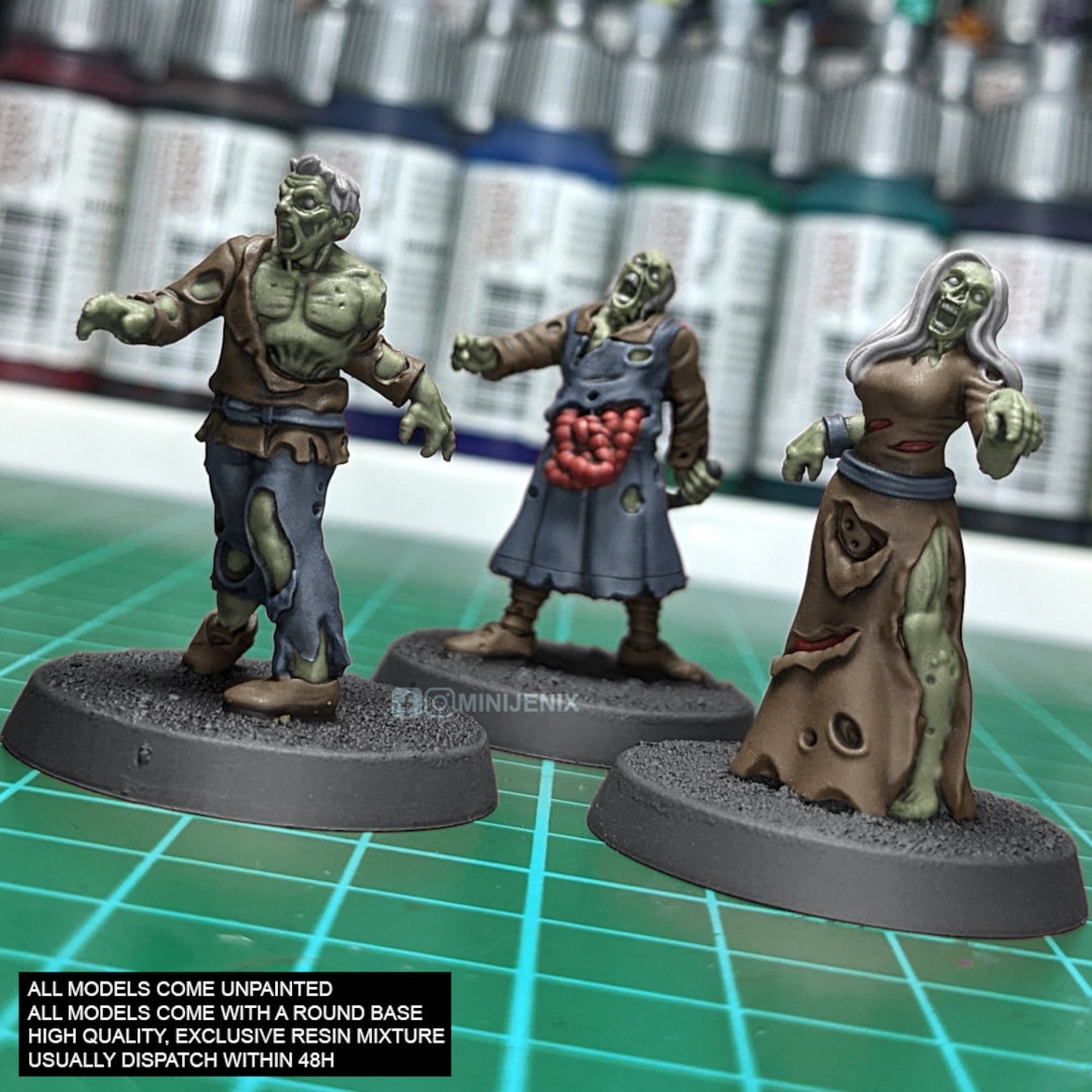 ZOMBIES Fantasy: Frostgrave, Pathfinder, D&D, Resin Miniature - Etsy