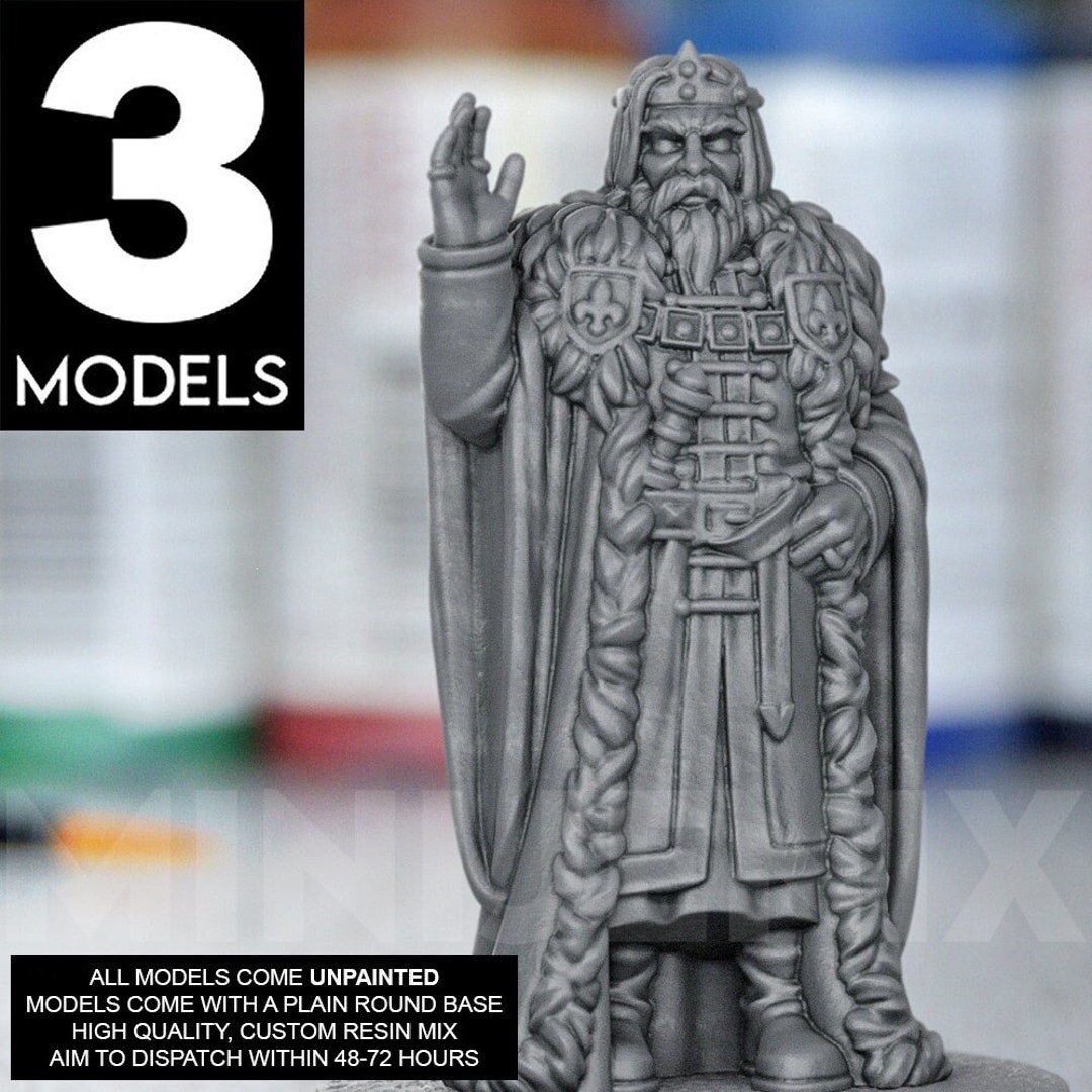 ROYAL FAMILY SET J01 || Unpainted Fantasy Resin Miniatures for 28mm or ...
