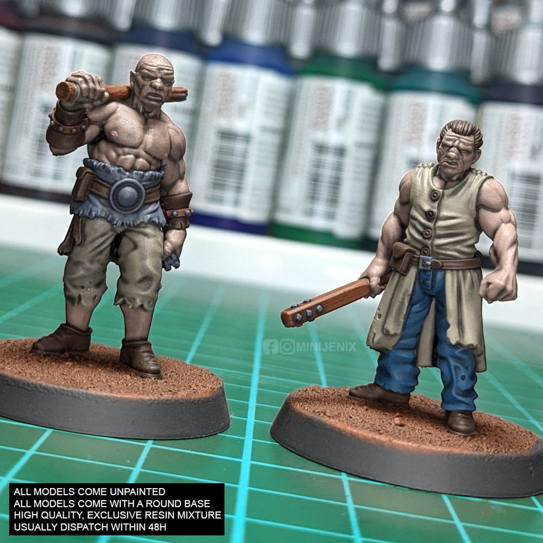 BANDIT THUGS Fantasy: Frostgrave, Pathfinder, D&D, Resin Miniature J14 ...