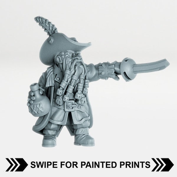 Dwarf Pirate Miniature - Etsy