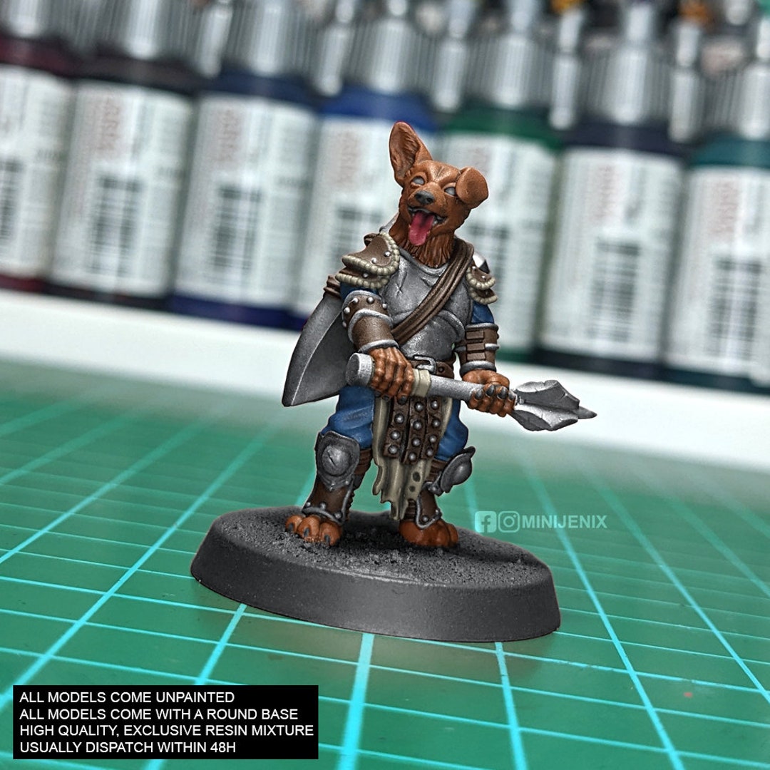 DOG PALADIN CLERIC Fantasy: Frostgrave, Pathfinder, D&D, Resin ...