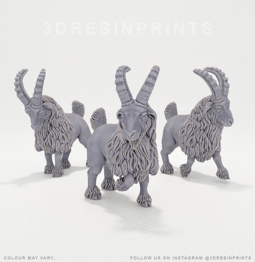 J23 MOUNTAIN GOAT SET Fantasy: Frostgrave, Pathfinder, D&D, Resin ...