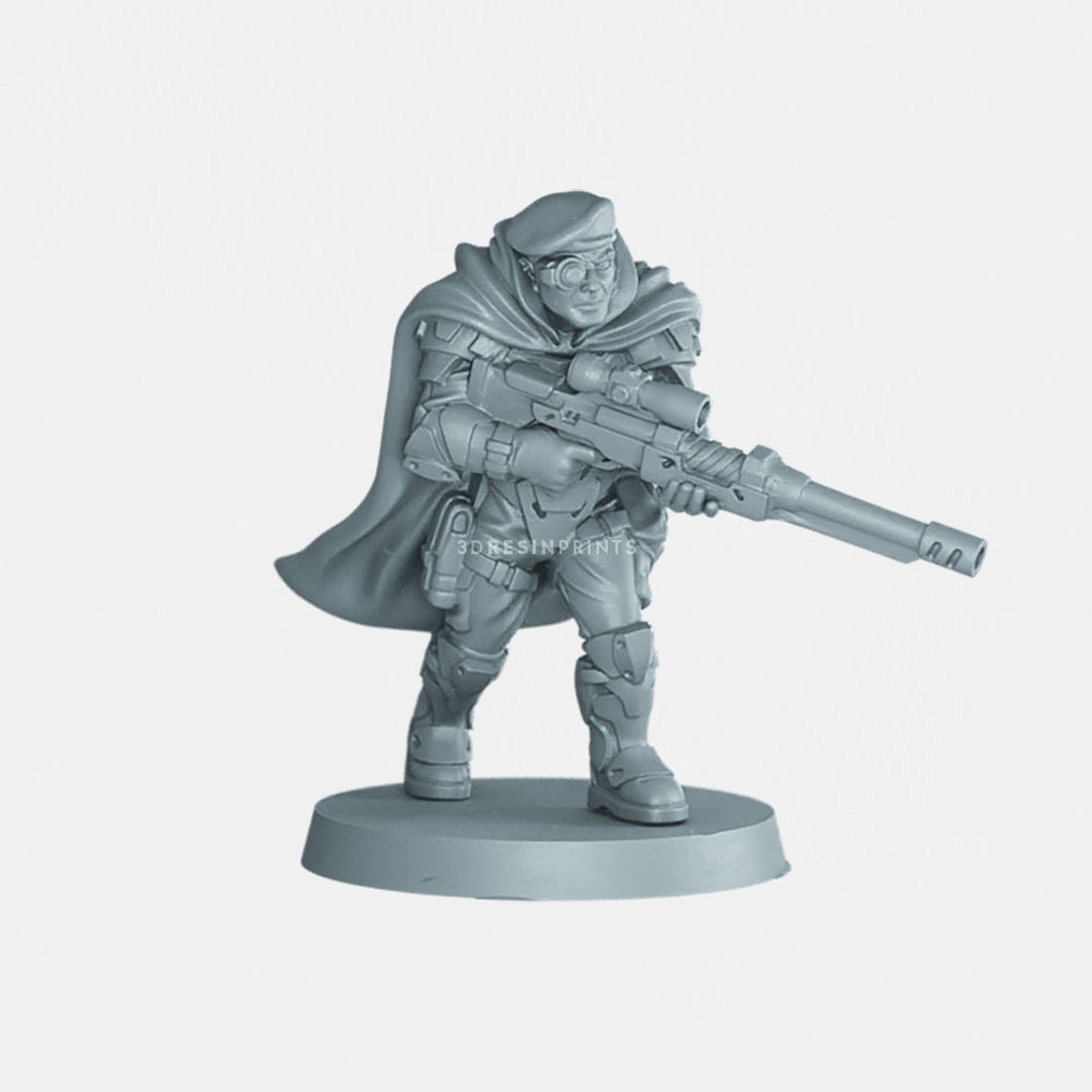 SNIPER COMMANDO Cyberpunk: Scifi, Infinity, Shadowrun, Miniatures E03 ...