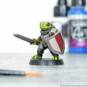 FROG KNIGHT Fantasy: Druid, Cat, Paladin, Animal, Unpainted Resin ...