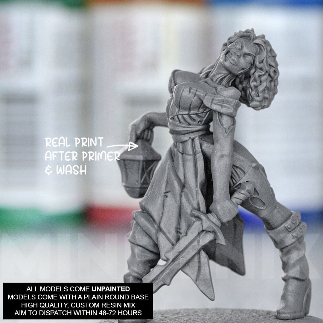 UNDEAD LADY Frostgrave, Pathfinder, Tabletop 3D Printed Miniature 28mm ...