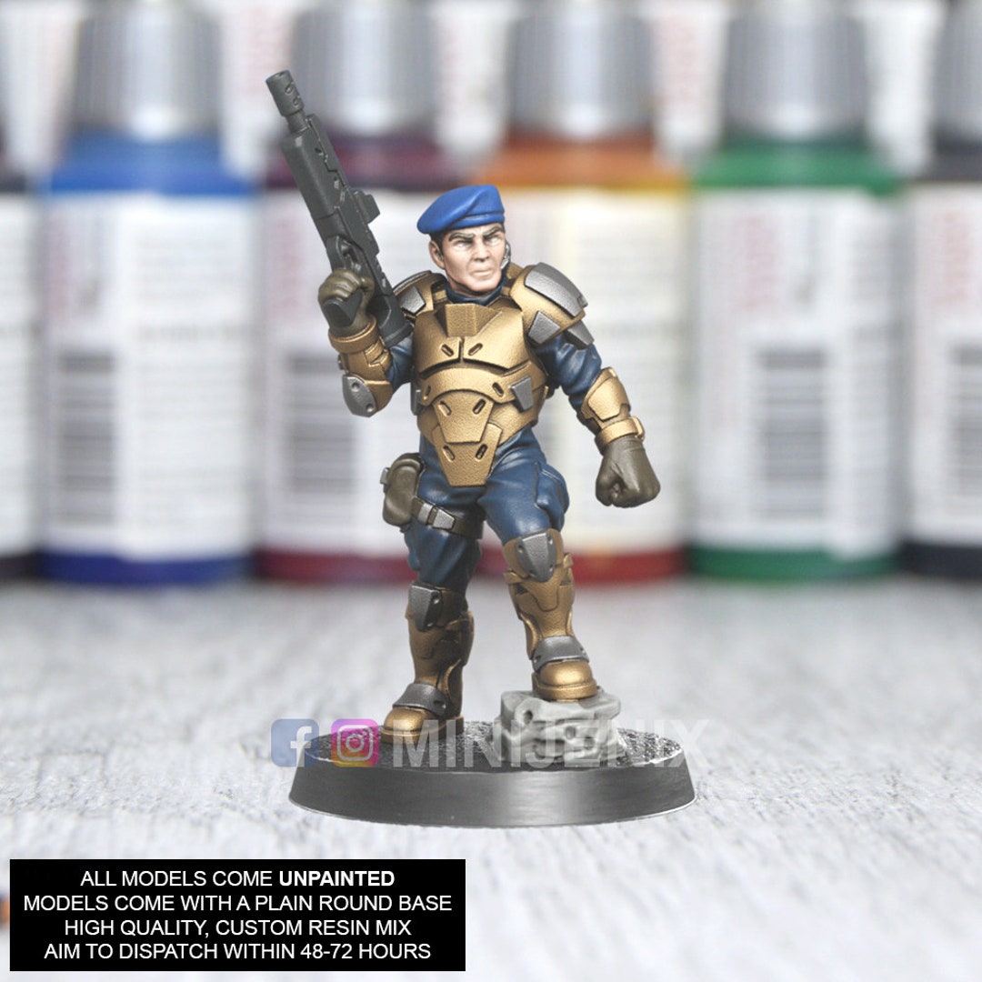 CAPTAIN COMMANDO Cyberpunk: Scifi, Infinity, Shadowrun, Miniatures E04 ...