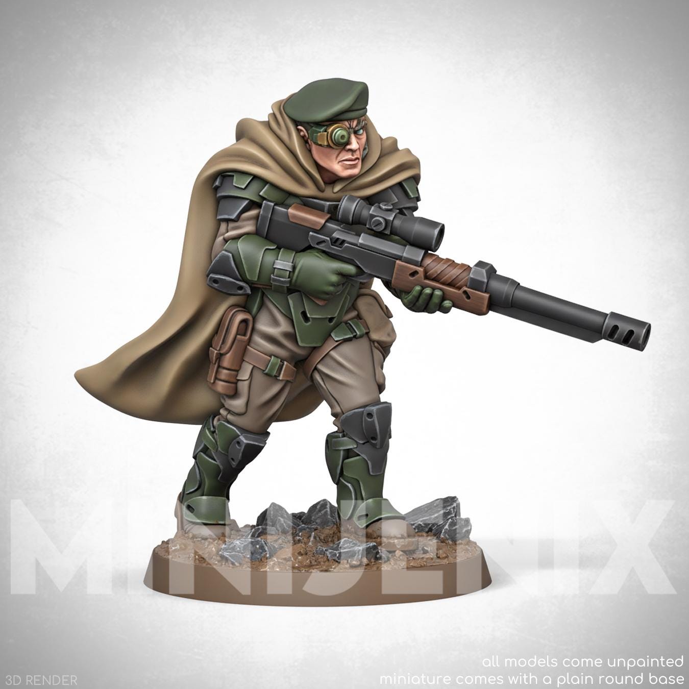 SNIPER COMMANDO Cyberpunk, Scifi, Infinity, Shadowrun, Unpainted ...