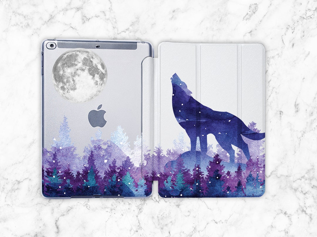 Ipad 9.7 Case Wolf Ipad Pro 12.9 Case Ipad Smart Cover Moon - Etsy