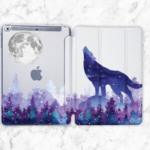 Ipad 9.7 Case Wolf Ipad Pro 12.9 Case Ipad Smart Cover Moon - Etsy