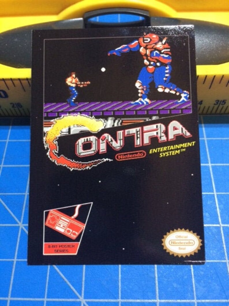 CONTRA 3.5x2.5 Magnet Nintendo 8-bit Black Box | Etsy