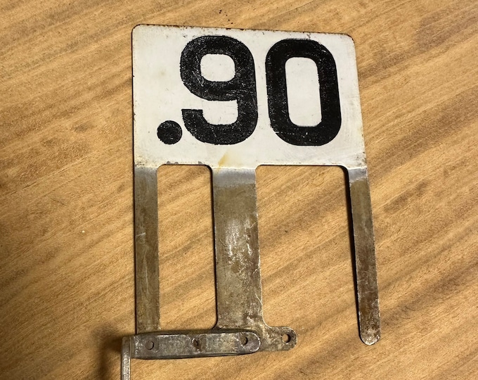 Antique Metal Cash Register Flags Cash Register Numbers - Number 90 - Etsy