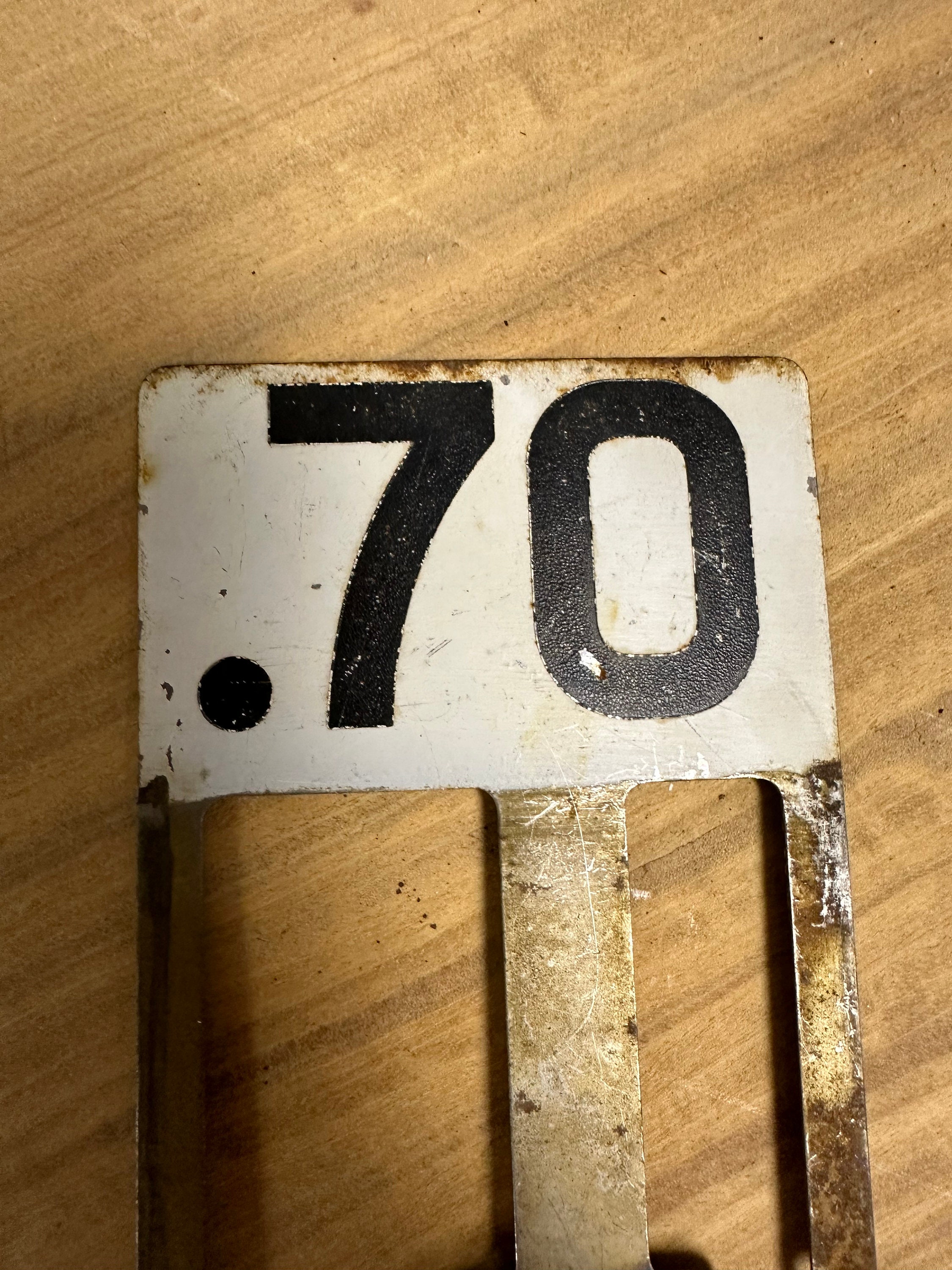 Antique Metal Cash Register Flags Cash Register Numbers - Number 70 - Etsy