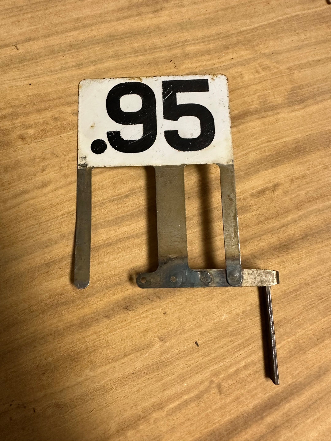 Antique Metal Cash Register Flags Cash Register Numbers Number 95 - Etsy