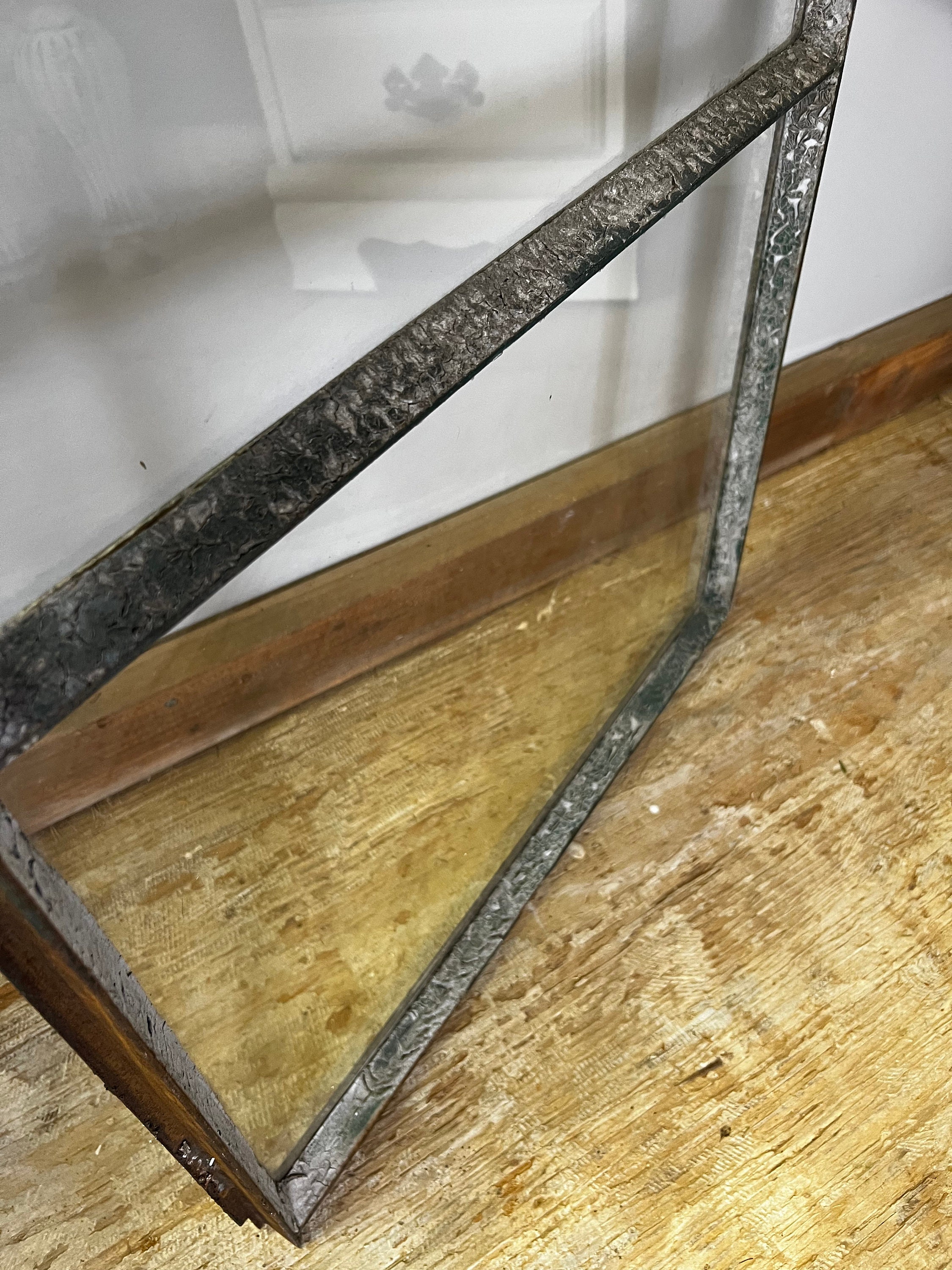 Vintage Industrial Metal Framed Three Paned Factory Window Please Note ...