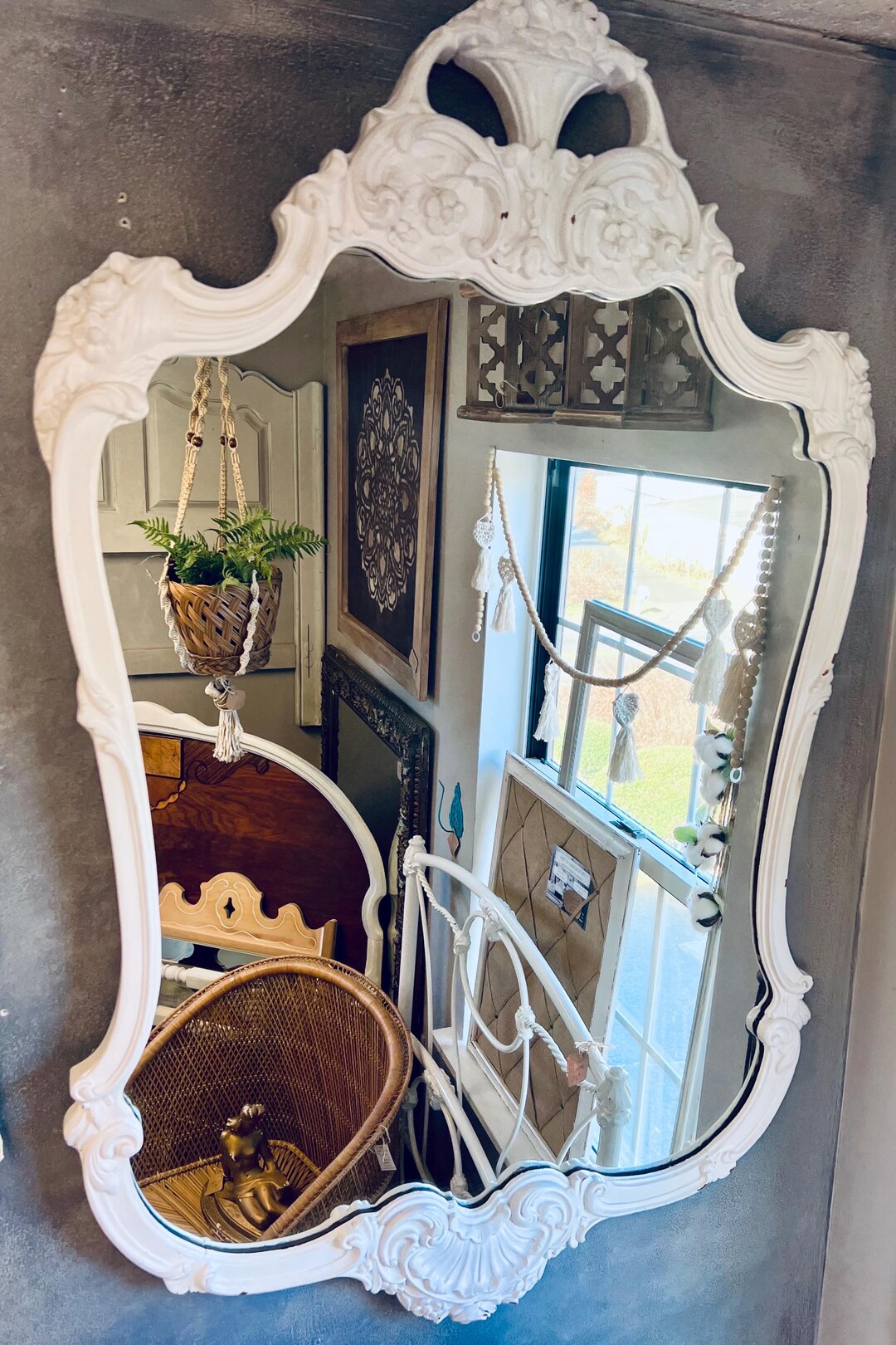 Distressed White Mirror Romantic French Country Cottage Design PLEASE ...
