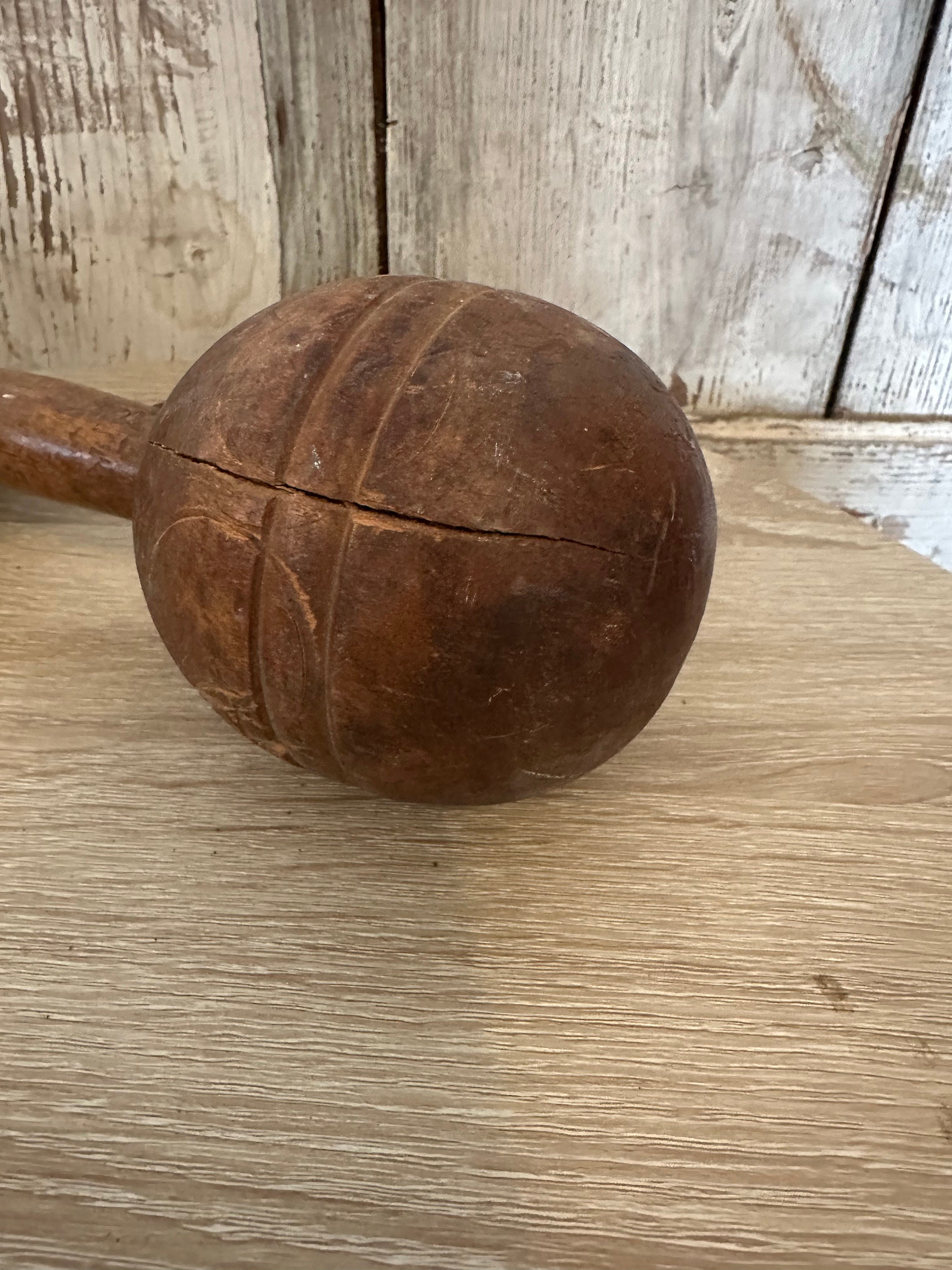 Early 1900's Wooden Barbell/dumbell - Etsy