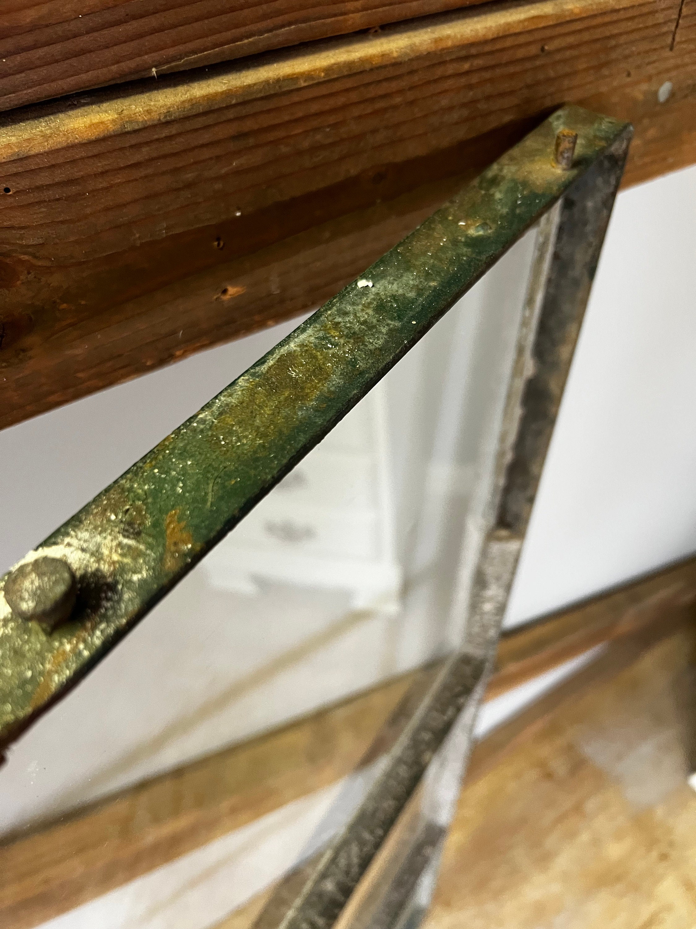 Vintage Industrial Metal Framed Three Paned Factory Window Please Note ...