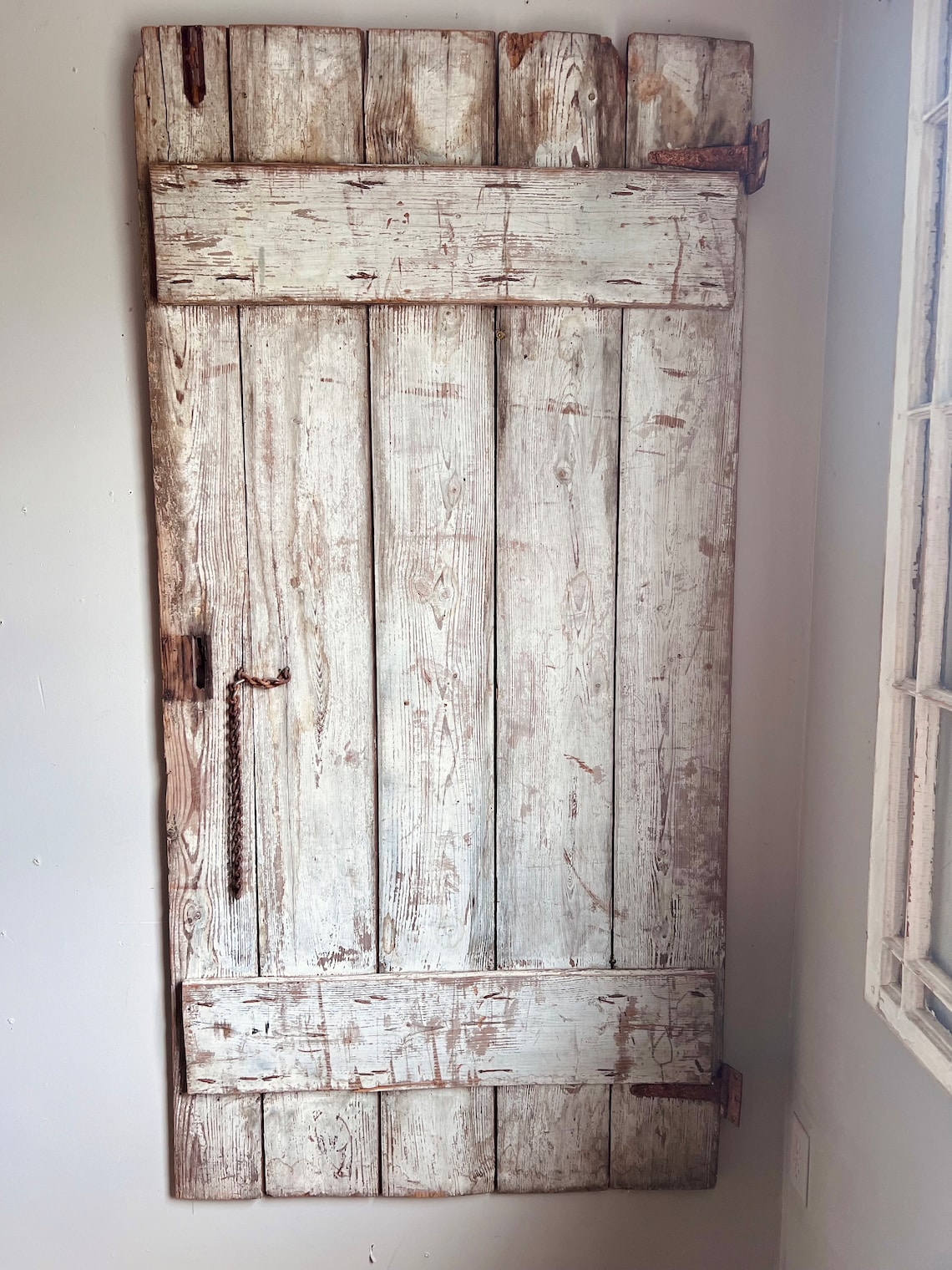 Awesome Barn Door With Original Rusty Hardware Please Note: Shipping is ...