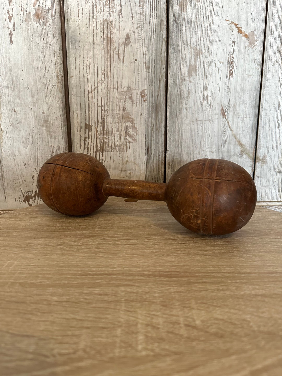 Early 1900's Wooden Barbell/dumbell - Etsy