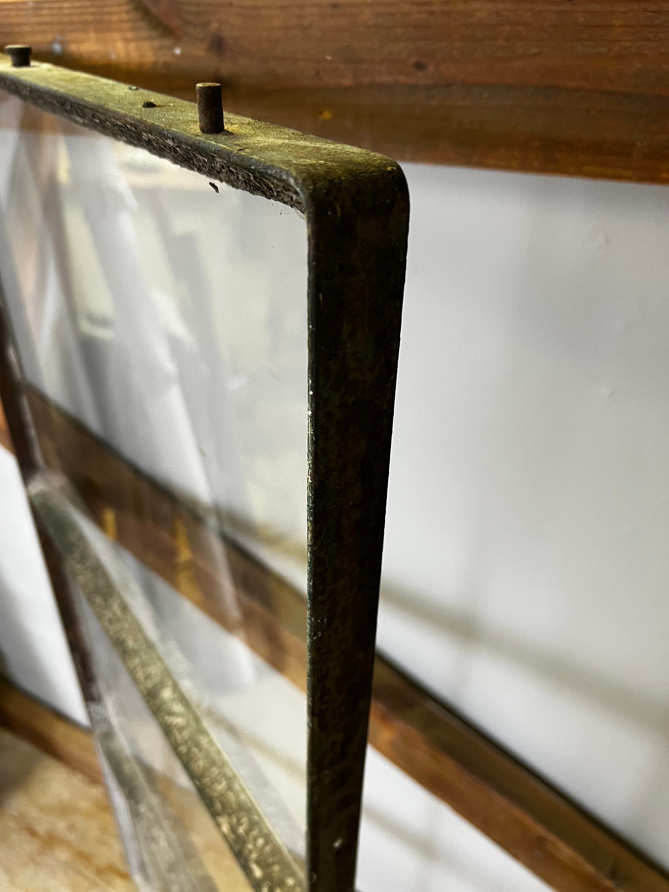 Vintage Industrial Metal Framed Three Paned Factory Window Please Note ...