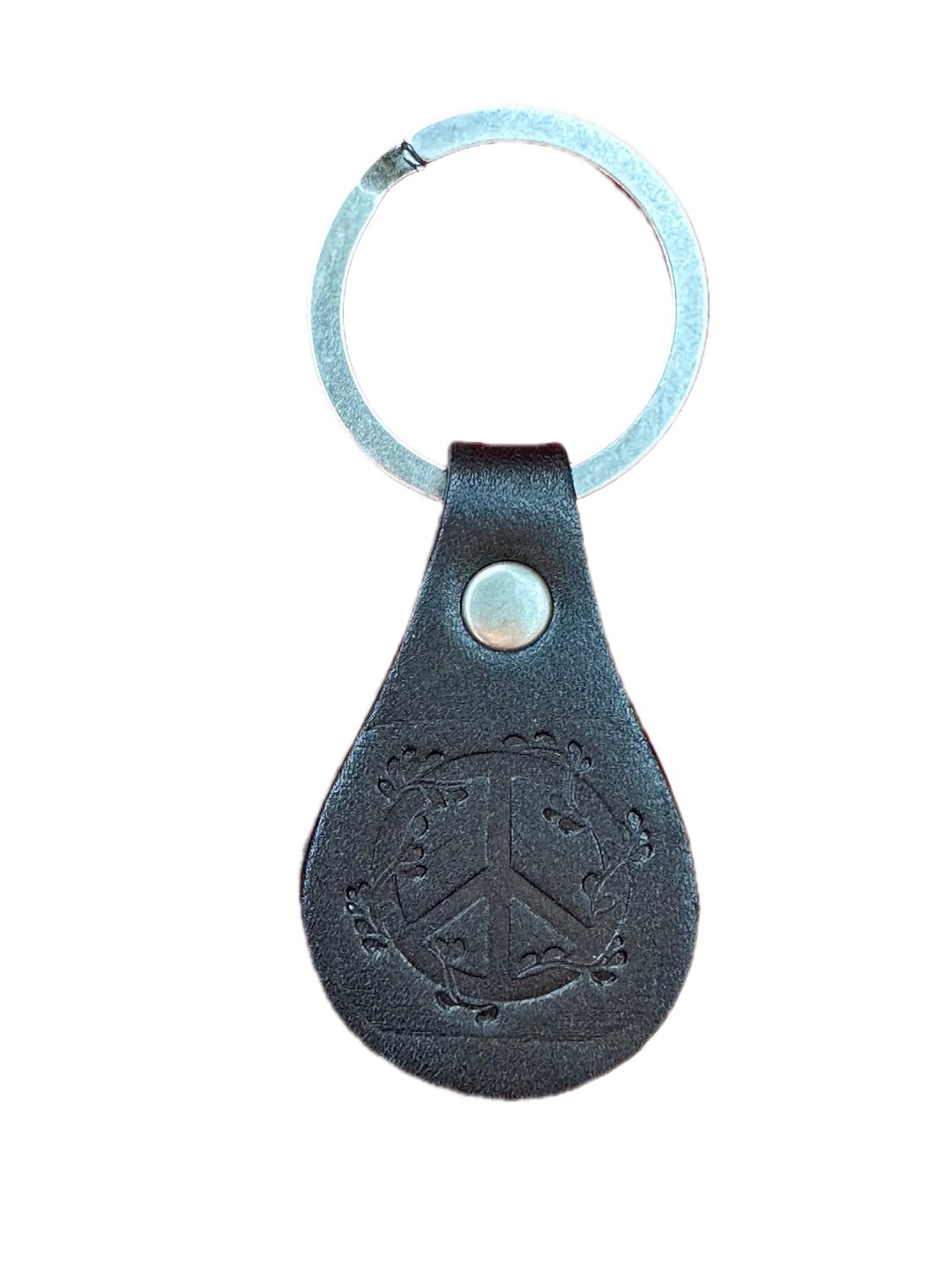 Peace Sign Pressed in Leather Key Fob Made in Topanga, California, USA ...