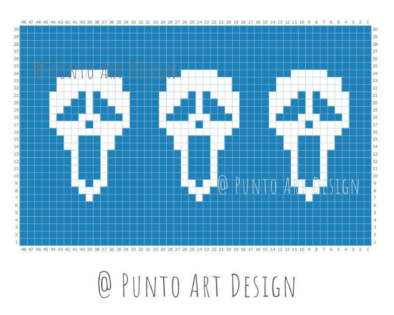 GRID PATTERN 28 CHARTS Halloween Design Mosaic Crochet Pattern C2C ...