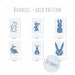 GRID PATTERN 24 CHARTS Bunny Design Mosaic Crochet Pattern C2C Graphgan ...
