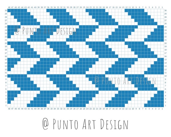 GRID PATTERN 40 CHARTS Chevron Design Mosaic Crochet Pattern | Etsy