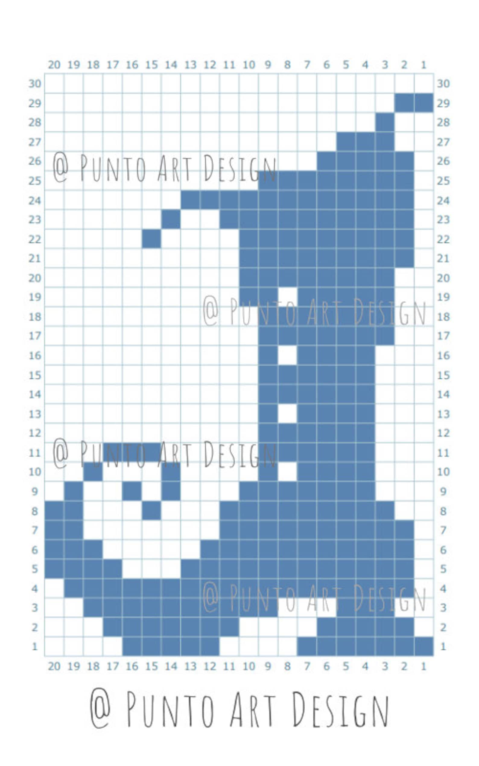 GRID PATTERN 32 CHARTS Halloween Design Mosaic Crochet Pattern C2C ...