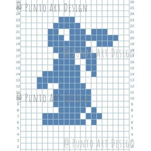 GRID PATTERN 24 CHARTS Bunny Design Mosaic Crochet Pattern C2C Graphgan ...