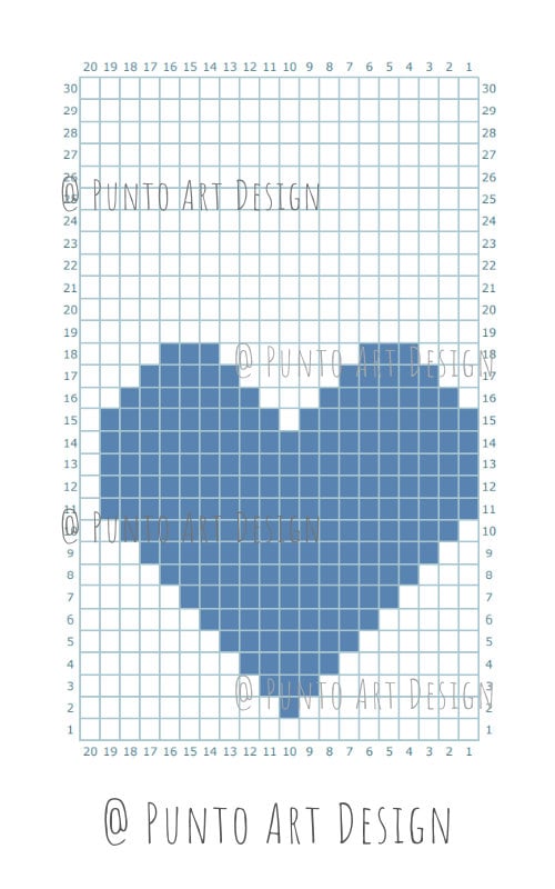 Heart Mosaic Crochet Pattern: 24 C2C Graphgan Charts (PDF Pattern) - Etsy